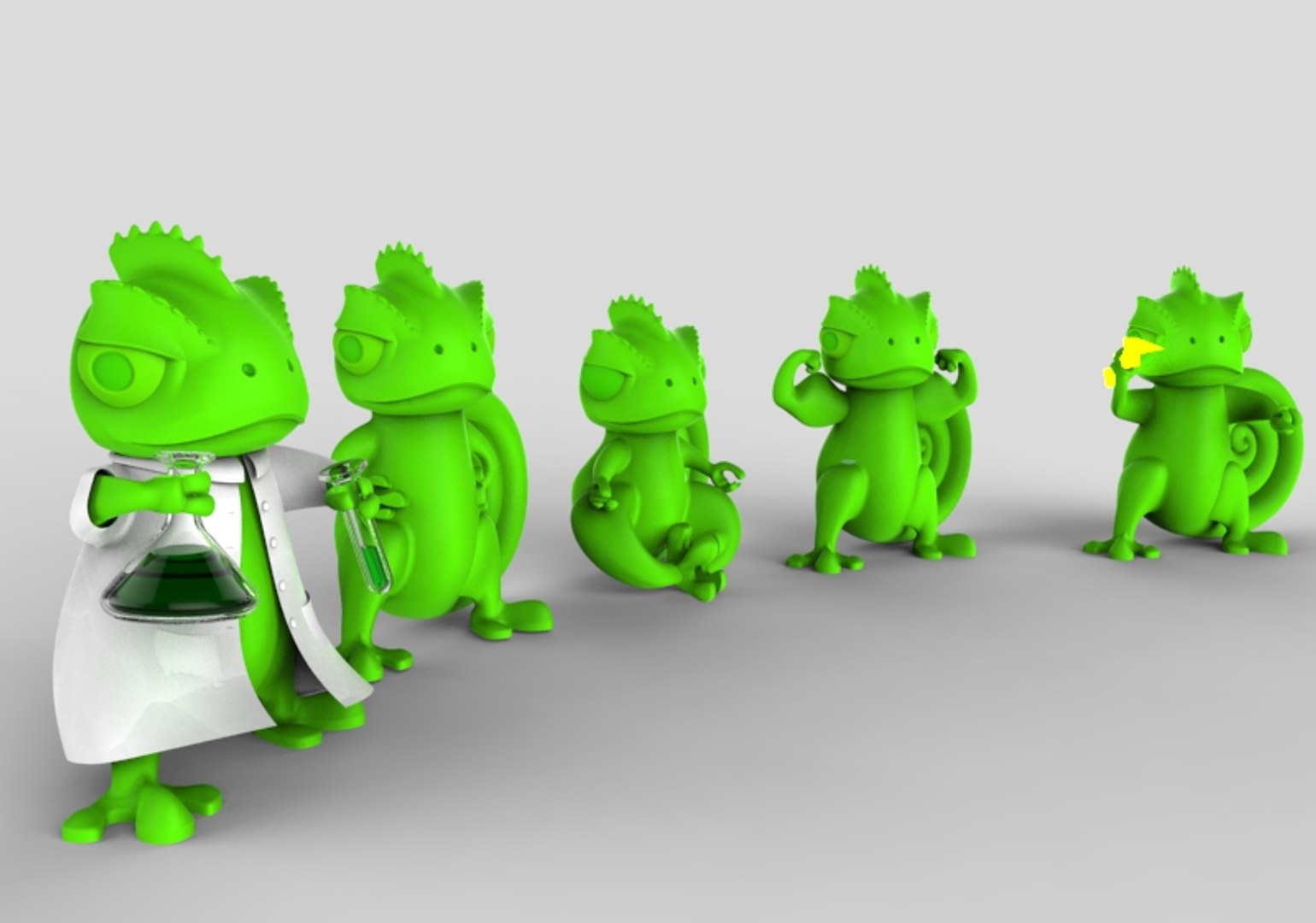 3D Charlie Print Chameleon Professions - TurboSquid 1362424
