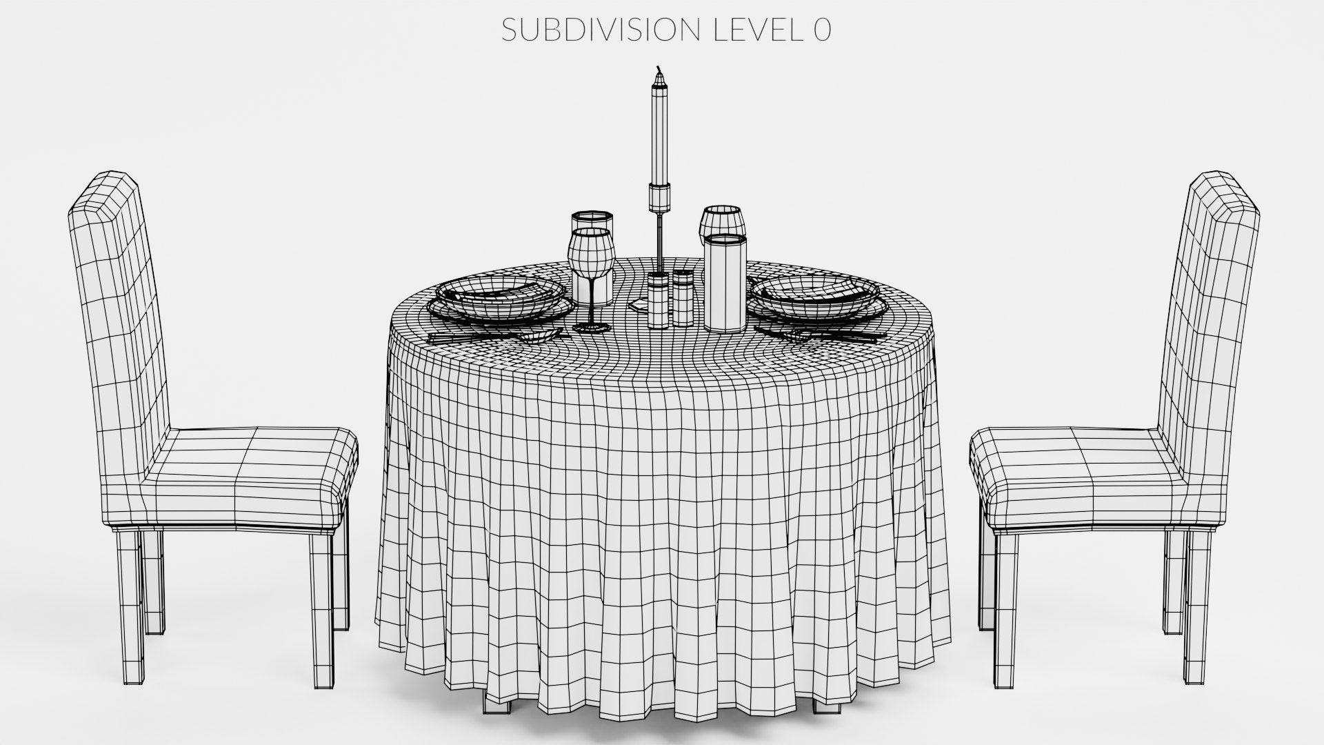 Restaurant Table Full 3 3D Model - TurboSquid 1958467