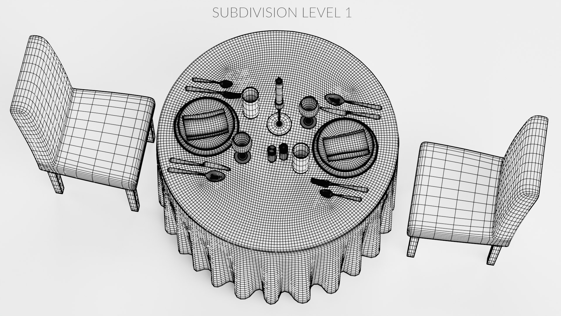 Restaurant Table Full 3 3D Model - TurboSquid 1958467