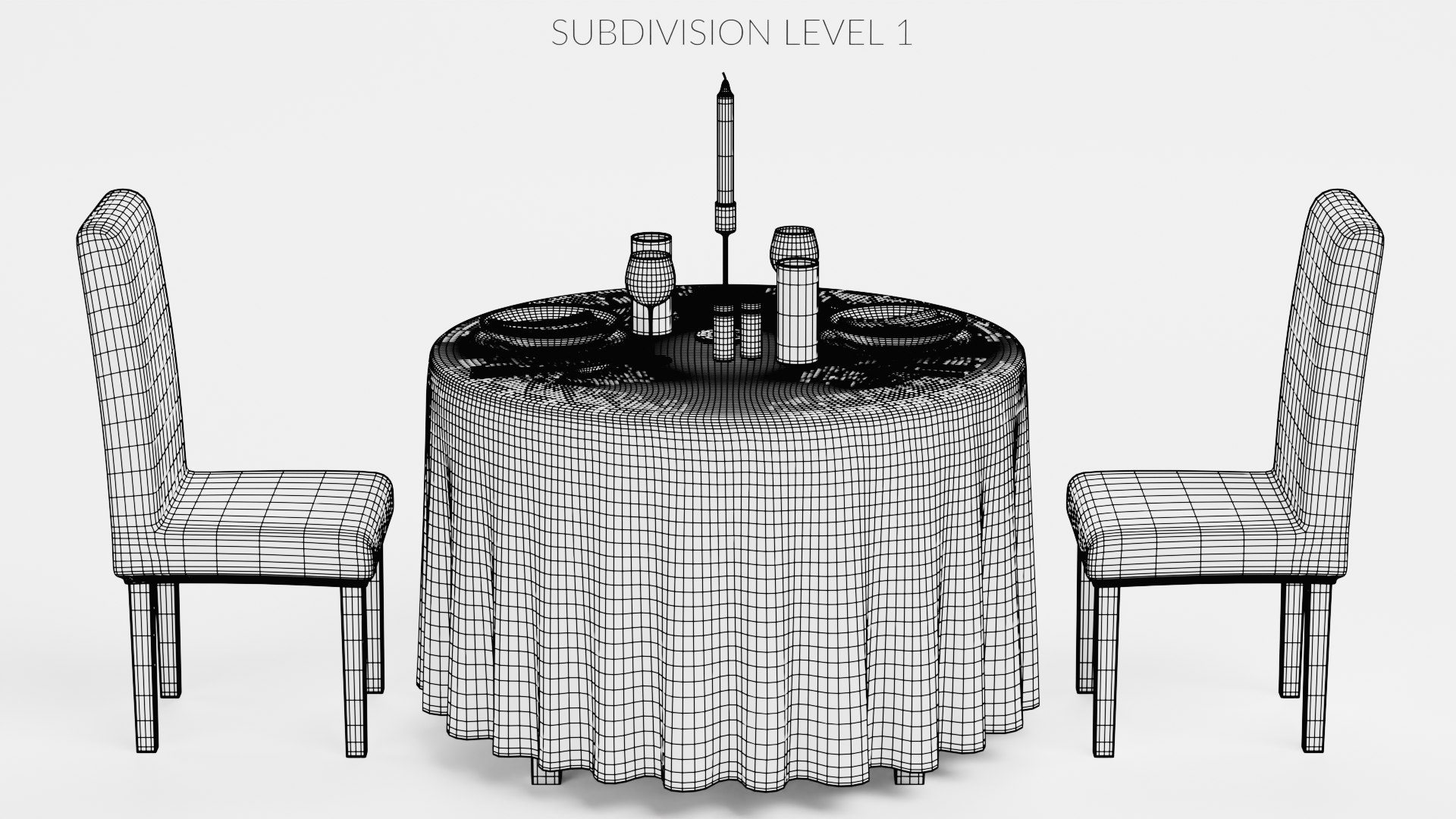 Restaurant Table Full 3 3D Model - TurboSquid 1958467