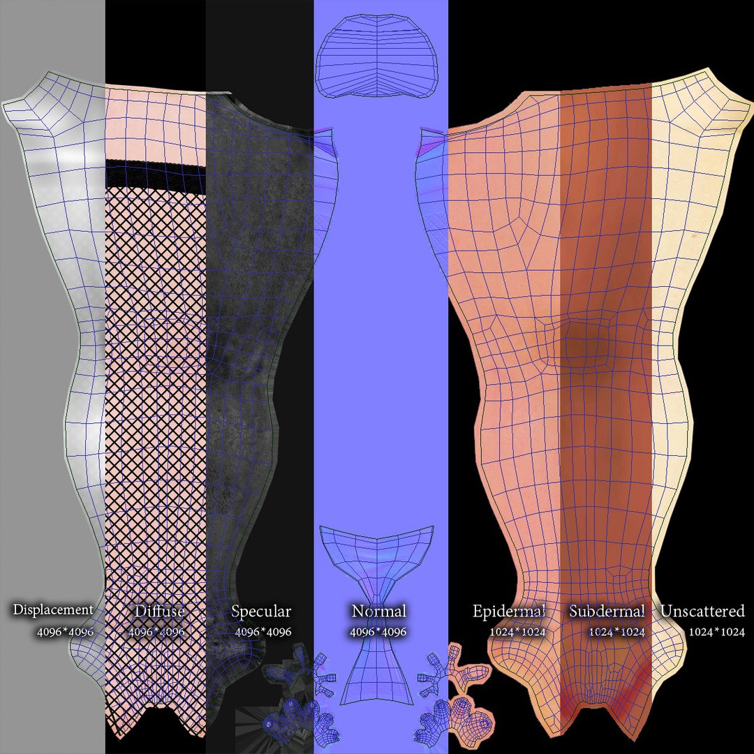 3d Model Female Legs