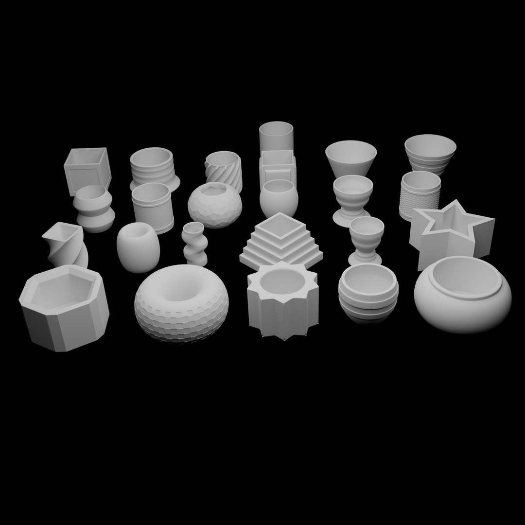 Stl Pot Collection 3D - TurboSquid 2106563