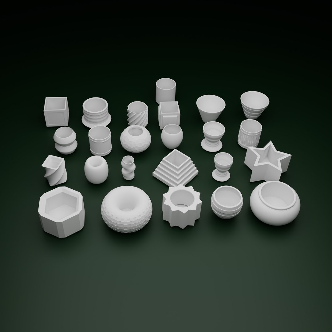 Stl Pot Collection 3D - TurboSquid 2106563
