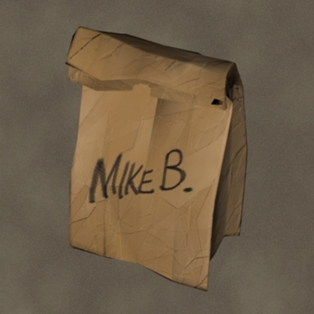 3d model lunch sack zipped