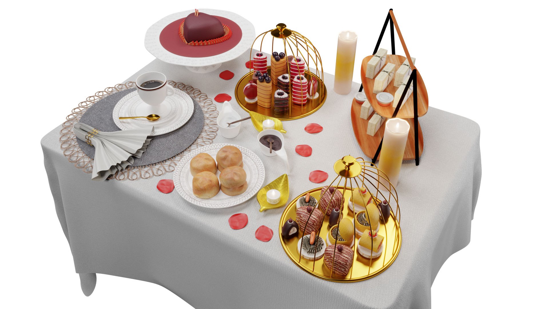 Pastry Table 3D Model - TurboSquid 2091029