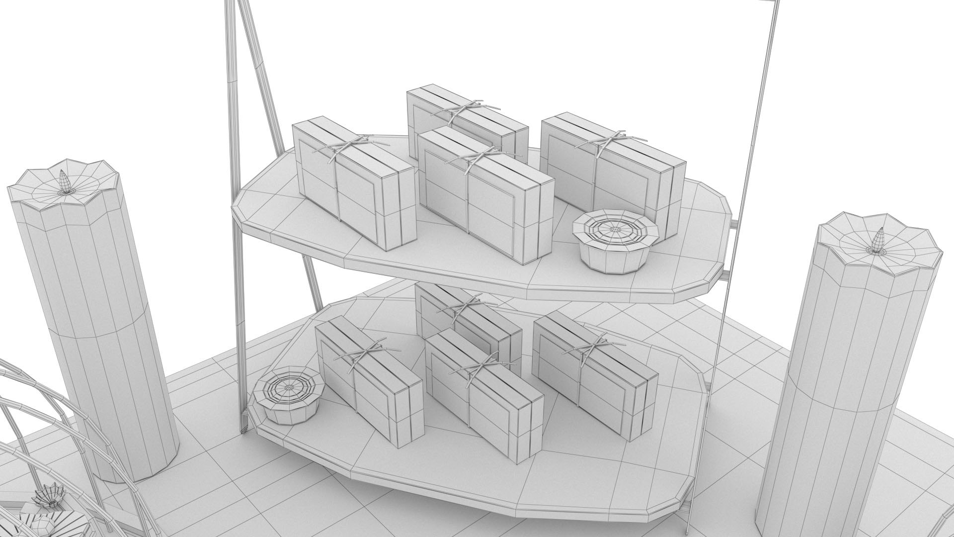 Pastry Table 3D Model - TurboSquid 2091029