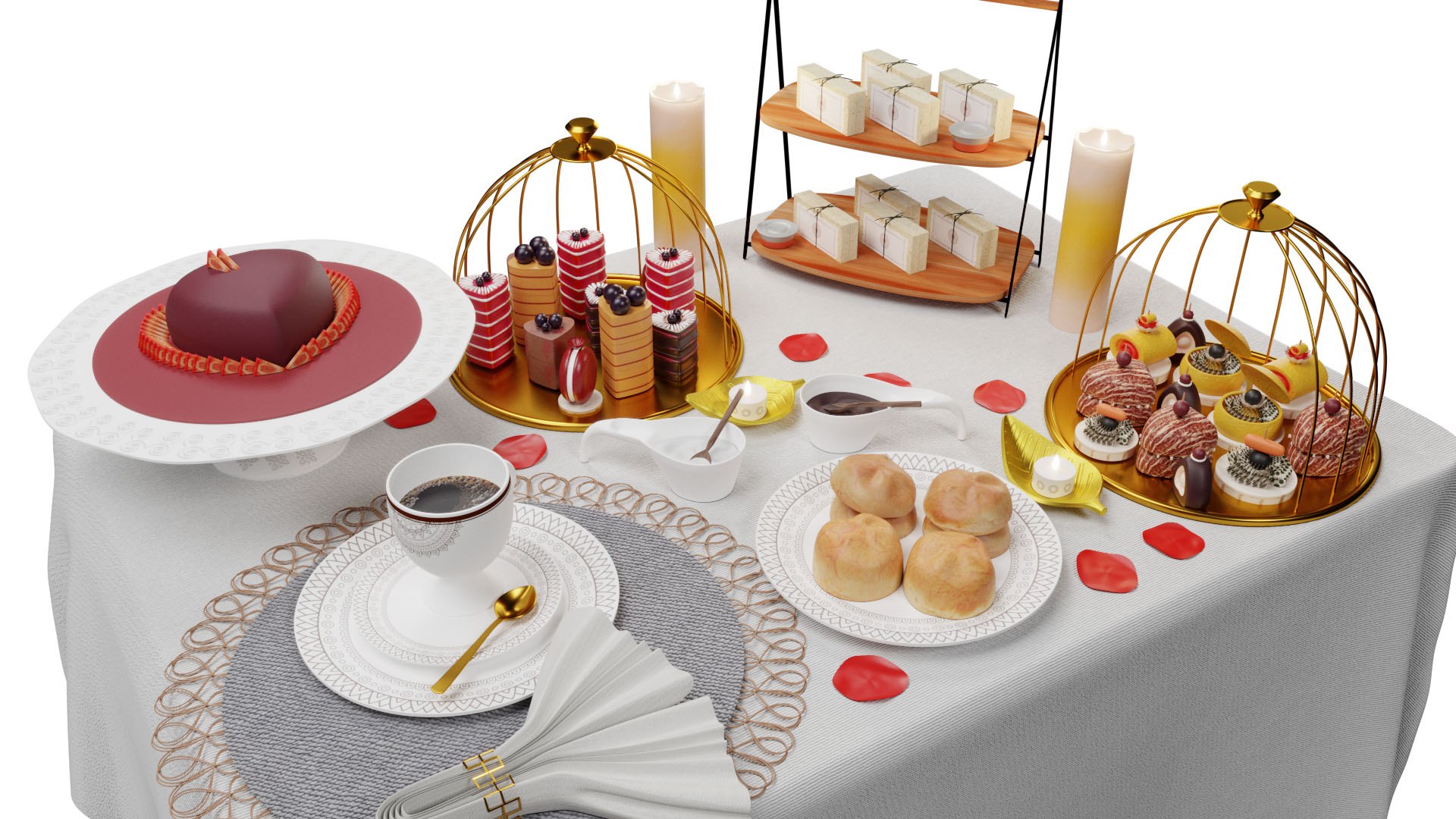 Pastry Table 3D Model - TurboSquid 2091029