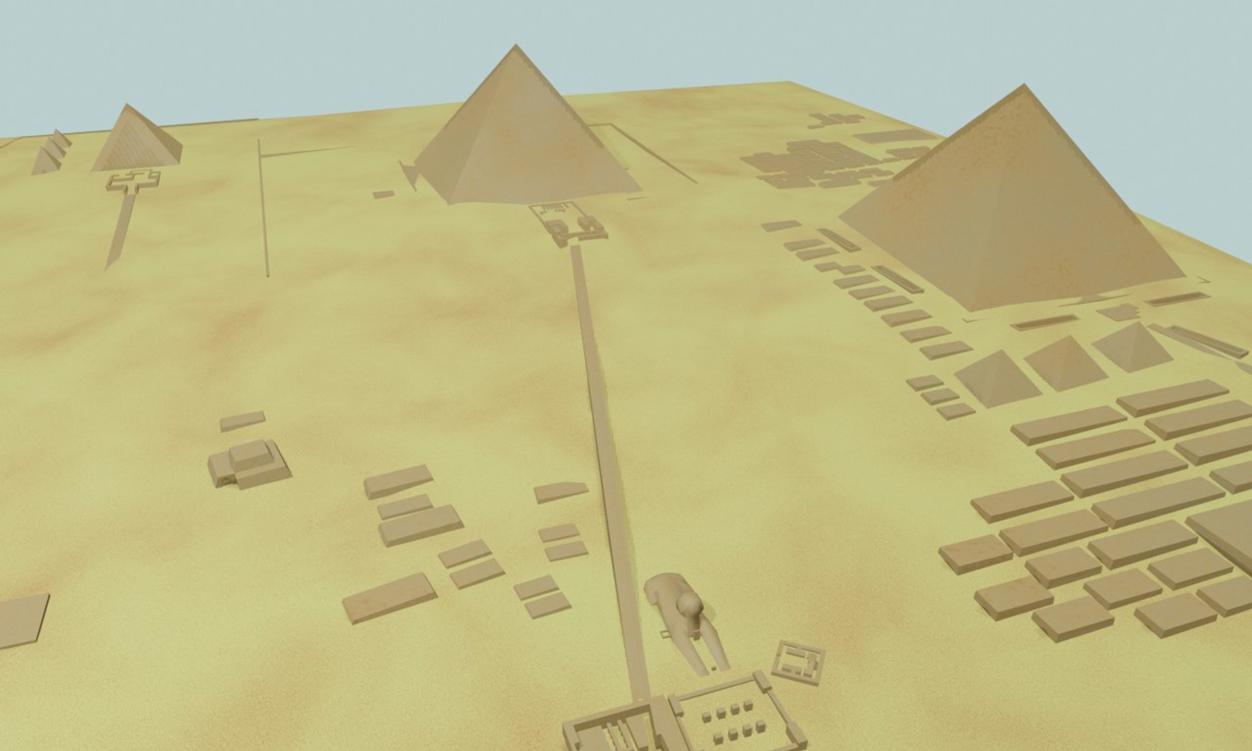 Giza Pyramid Complex 3D Model - TurboSquid 1389792