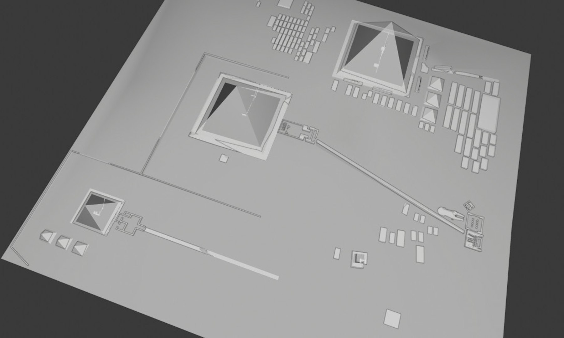 Giza Pyramid Complex 3D Model - TurboSquid 1389792