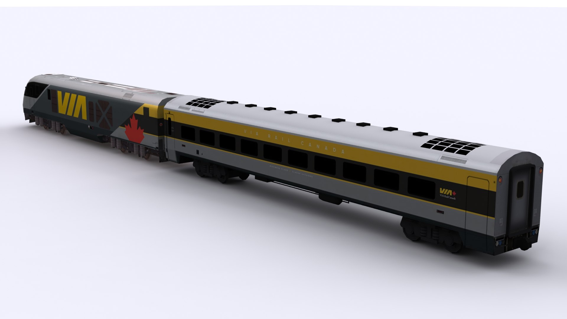3D VIA SC 42 Locomotive And LHB Railway Coach Model - TurboSquid 1977853