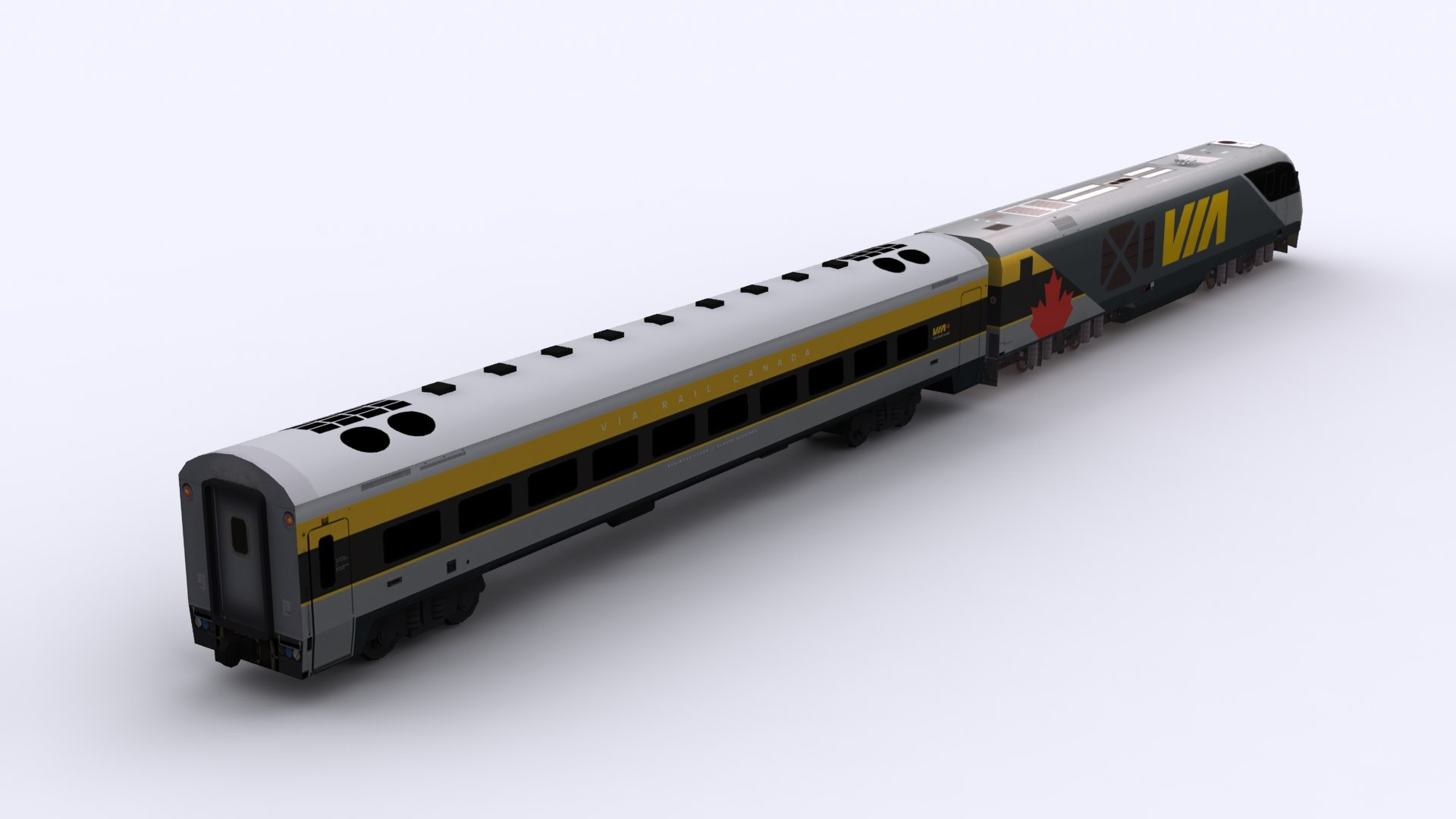3D VIA SC 42 Locomotive And LHB Railway Coach Model - TurboSquid 1977853