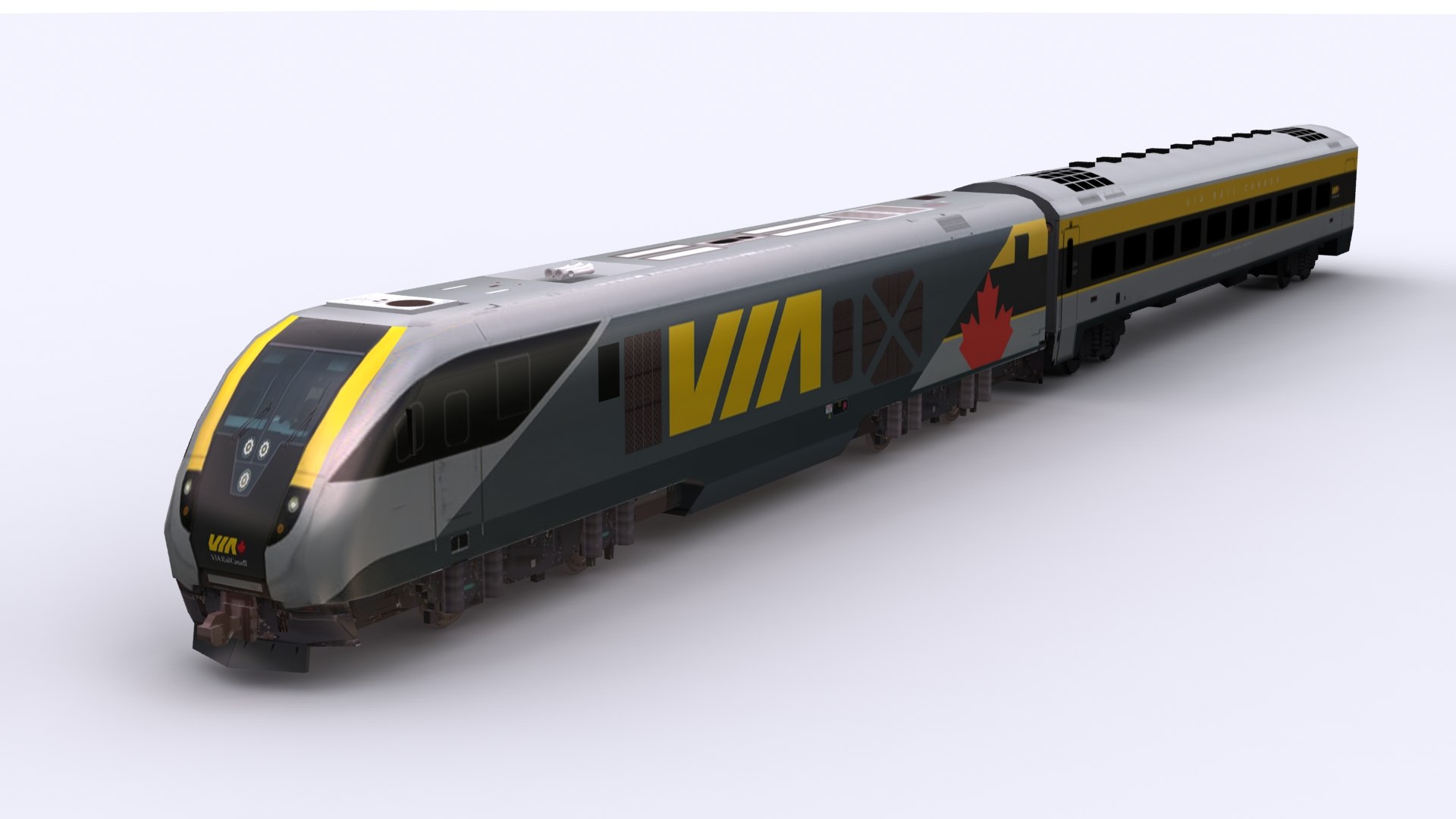 3D VIA SC 42 Locomotive And LHB Railway Coach Model - TurboSquid 1977853