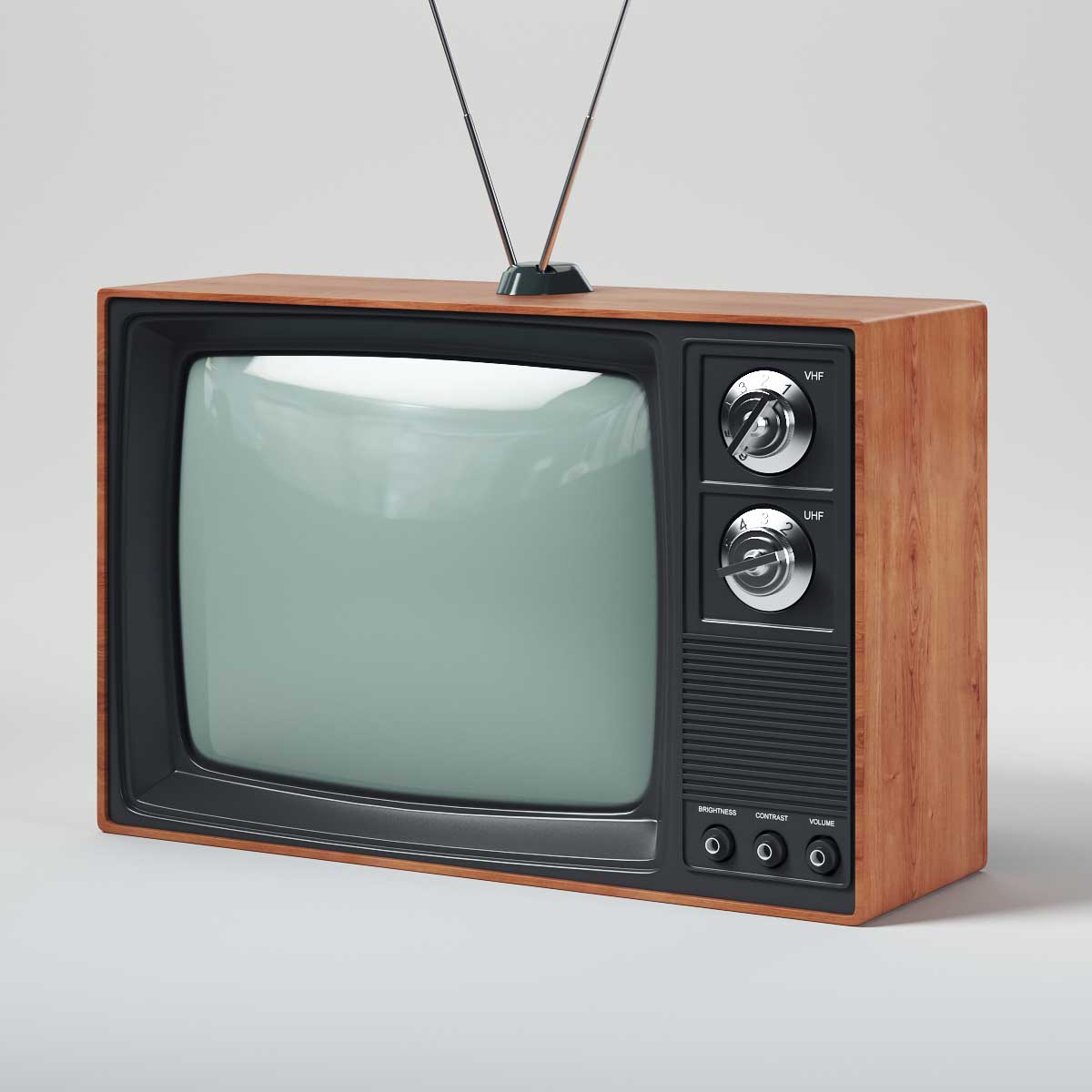 retro style 80 television set 3d model