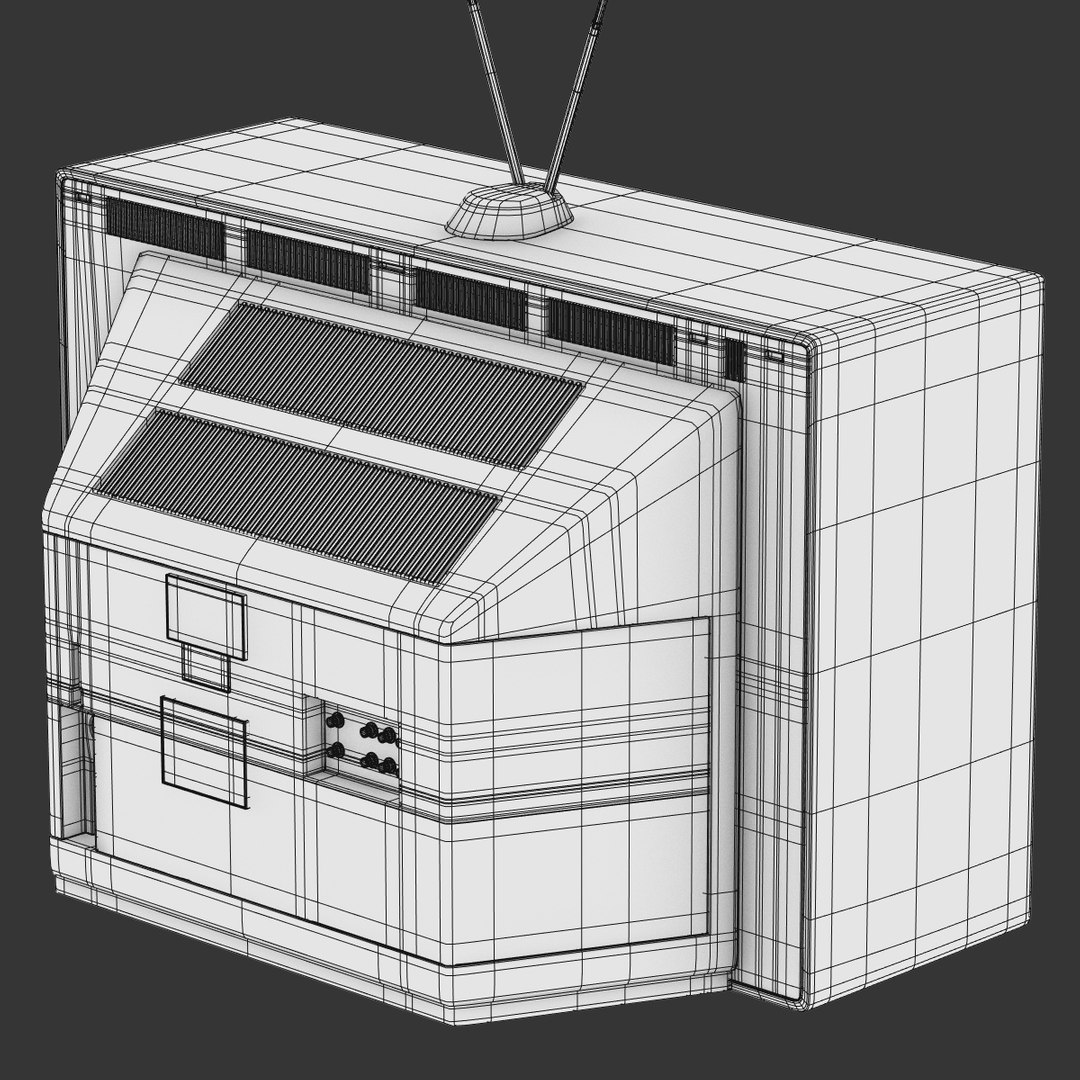 Retro Style 80 Television Set 3d Model