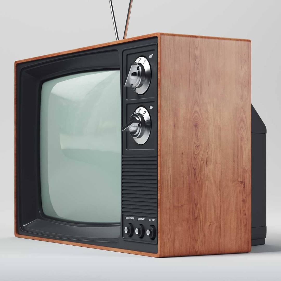 retro style 80 television set 3d model