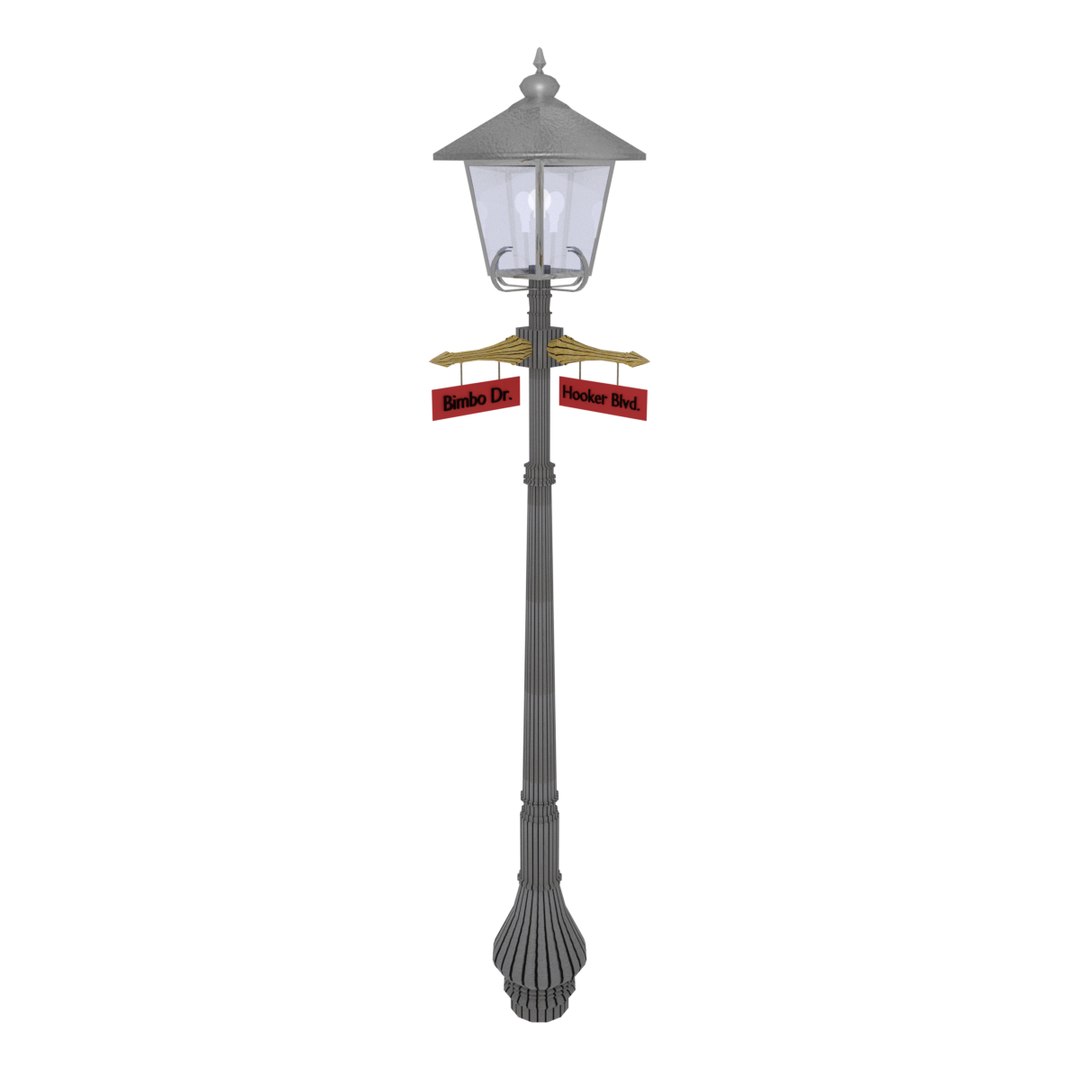 3D lamp post model - TurboSquid 1540508