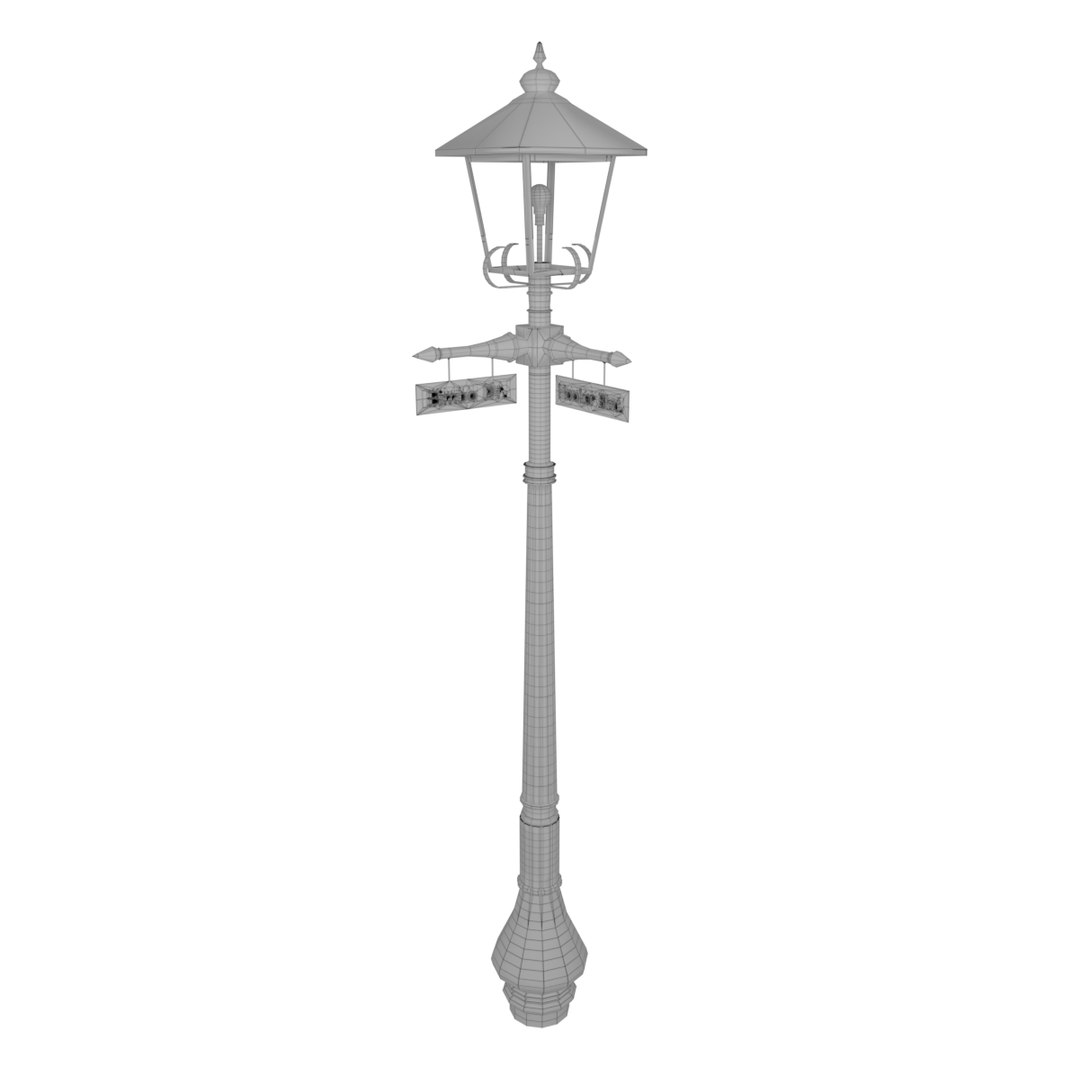 3D lamp post model - TurboSquid 1540508