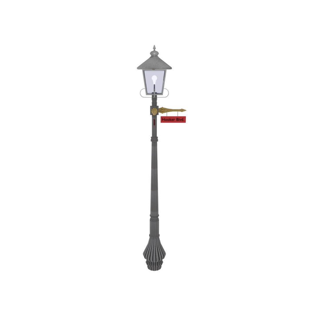 3D lamp post model - TurboSquid 1540508