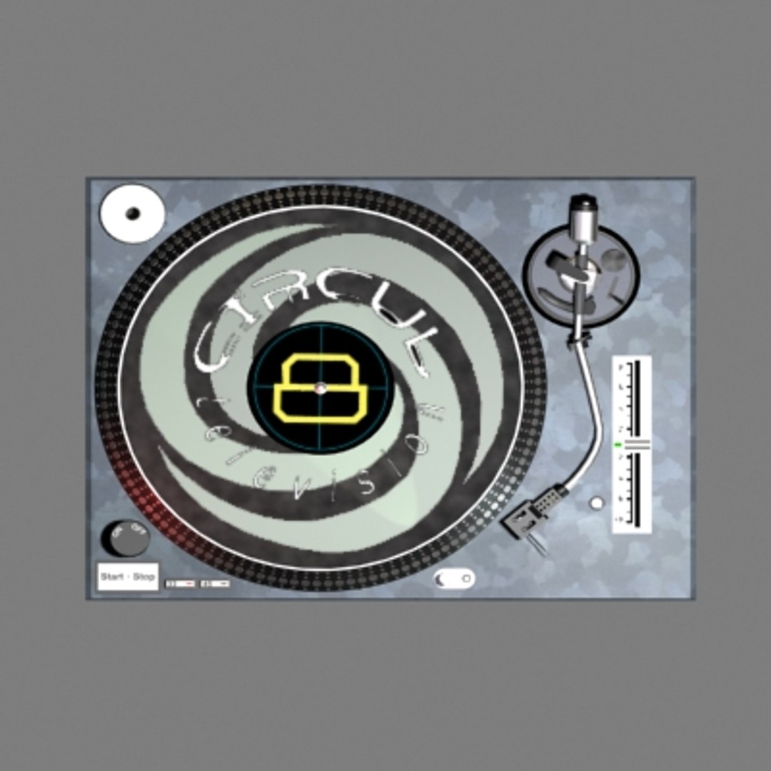 3d Model Of Technics 1200 Dj Turntable