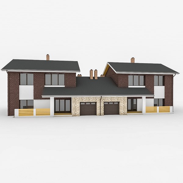 3d model modular stone house