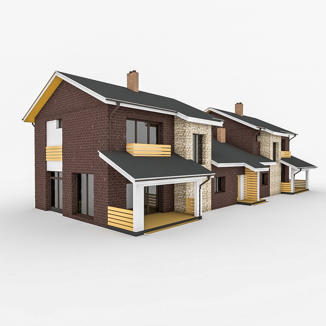 3d Model Stone Modular Duplex