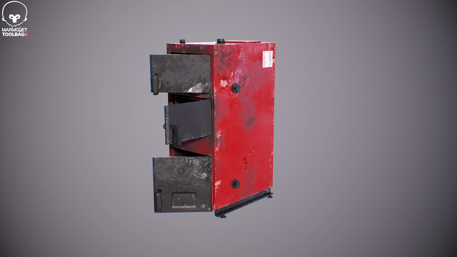 3D Old Residential Coal Furnace - TurboSquid 2179037