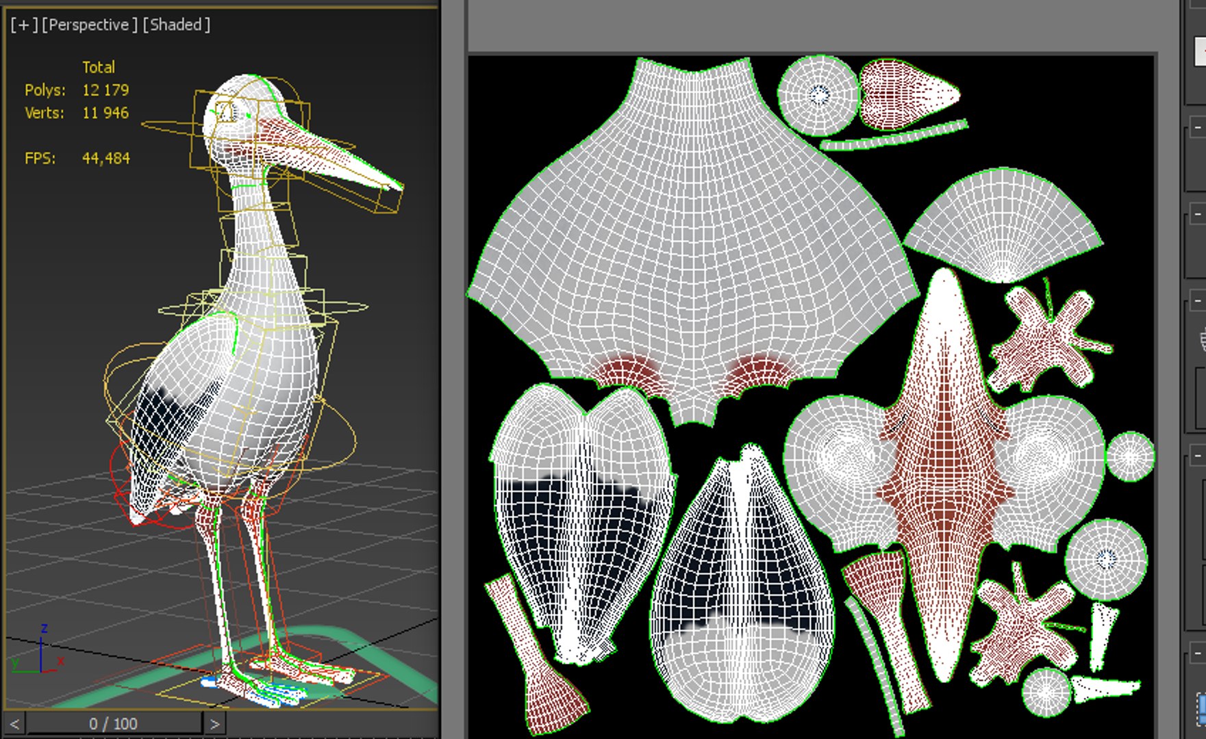 3D cartoon stork model - TurboSquid 1757686