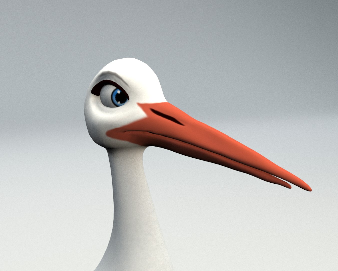 3D cartoon stork model - TurboSquid 1757686