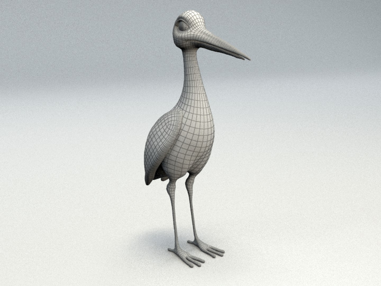 3D cartoon stork model - TurboSquid 1757686
