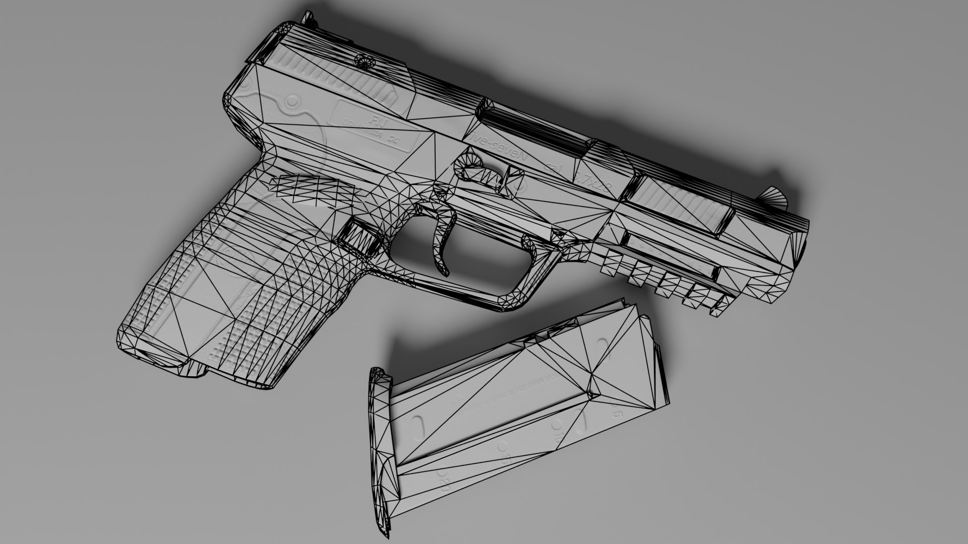 FN Five-seveN Gameready 3D Model - TurboSquid 2041677
