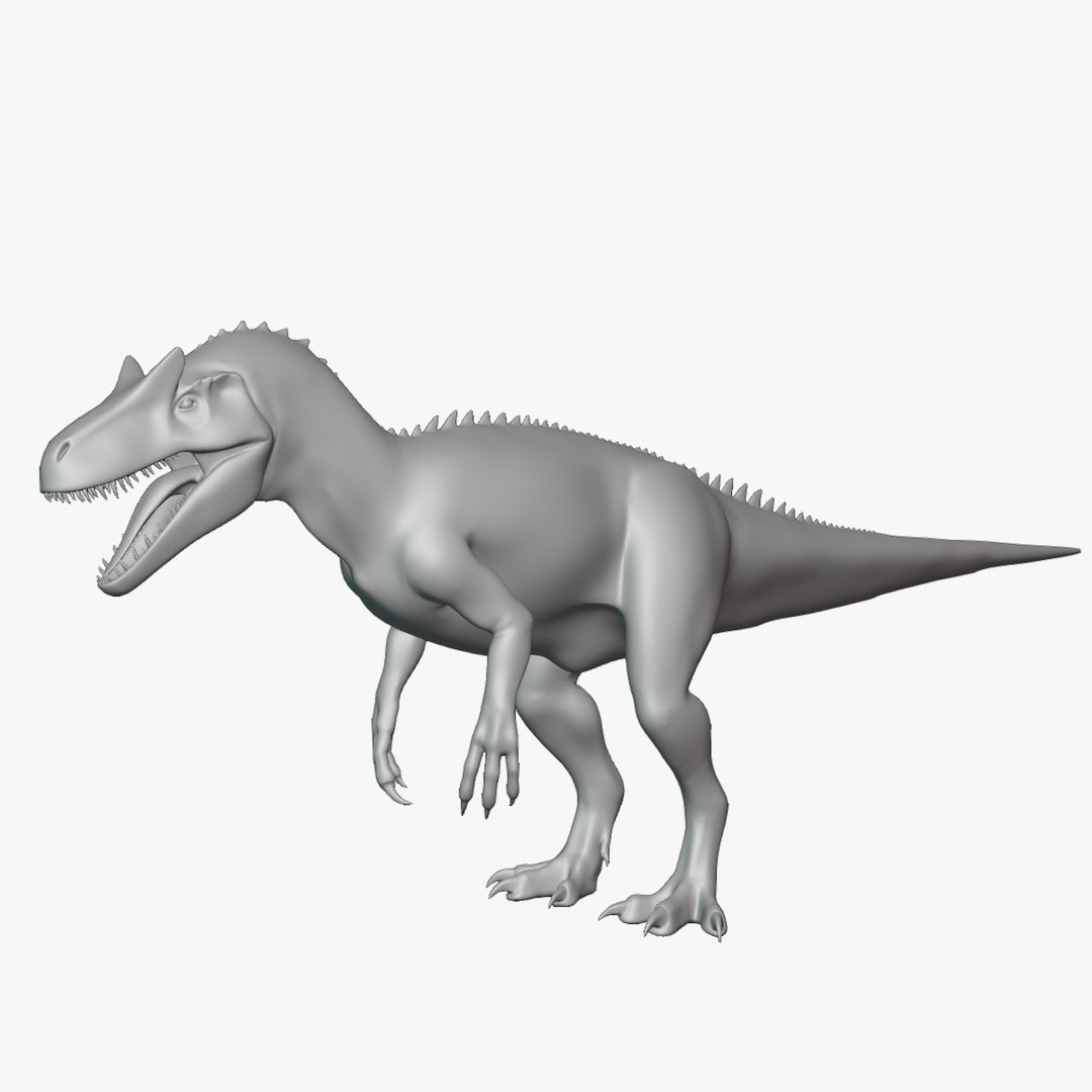 Allosaurus Basemesh Low Poly model - TurboSquid 2107622