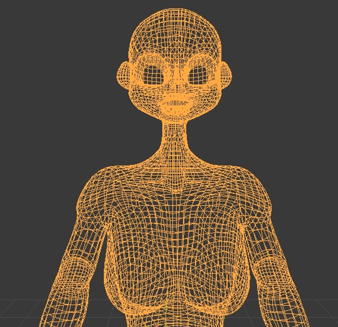 Female Body Cartoon 3D - TurboSquid 1376362