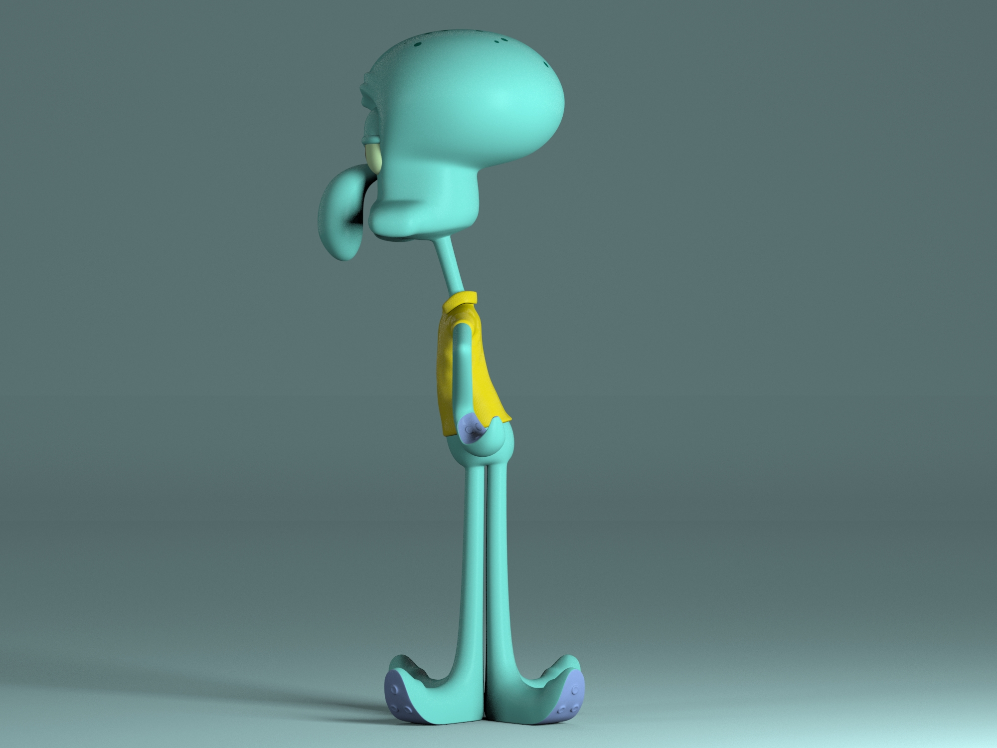 Character squidward 3D model - TurboSquid 1201552