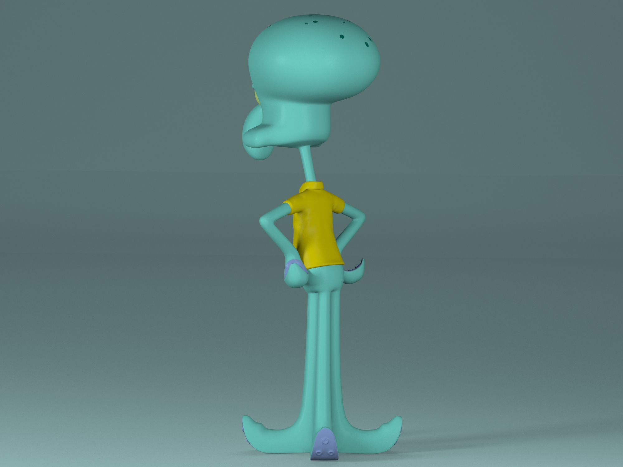 Character squidward 3D model - TurboSquid 1201552