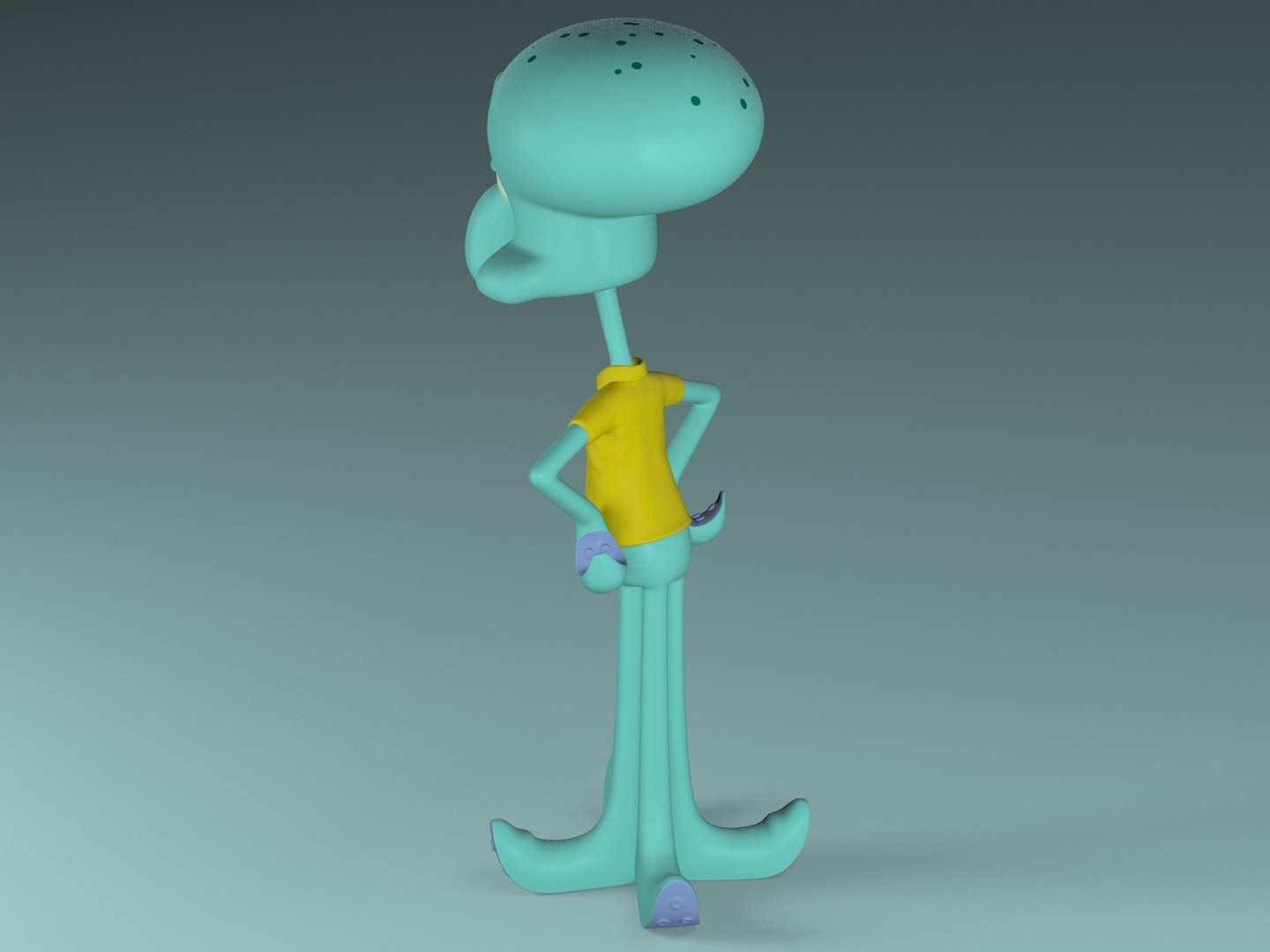 Character squidward 3D model - TurboSquid 1201552