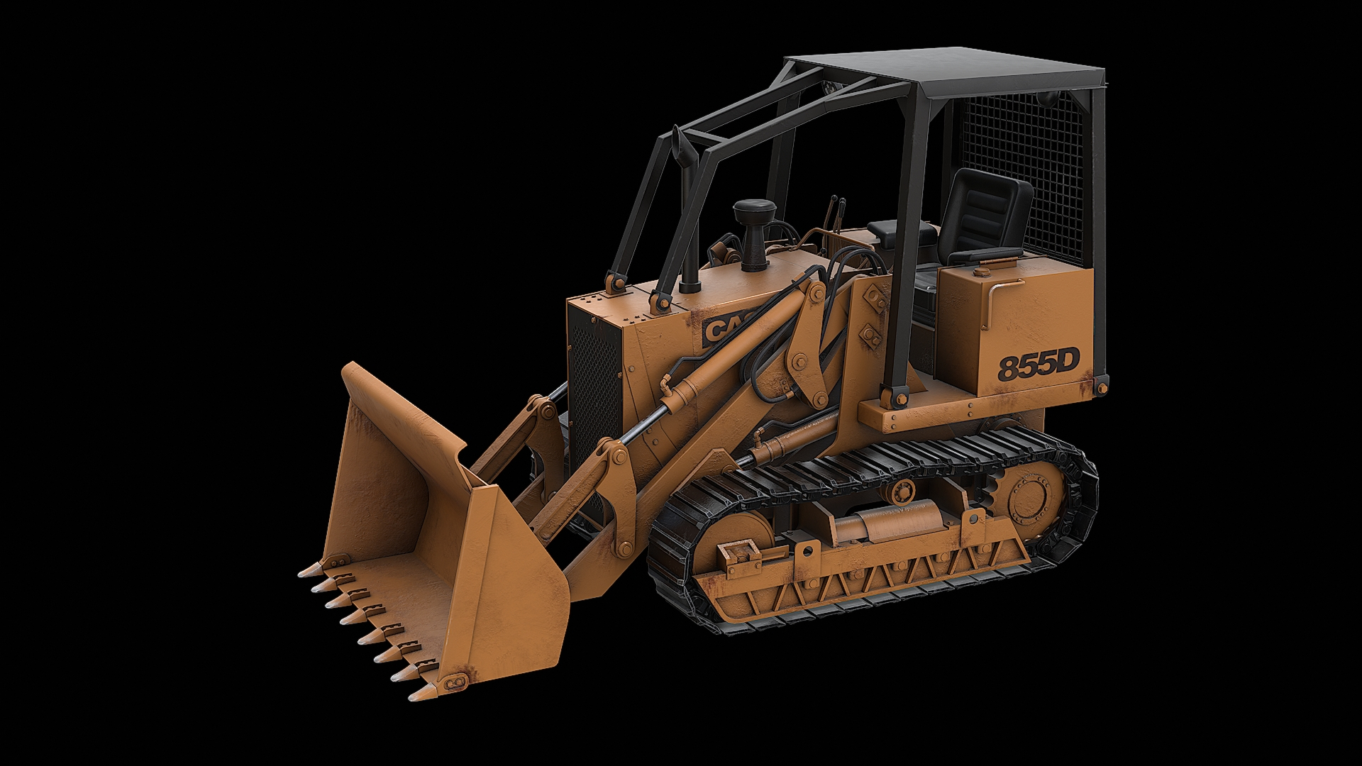 3D Case 855D Crawler Loader - TurboSquid 2416548