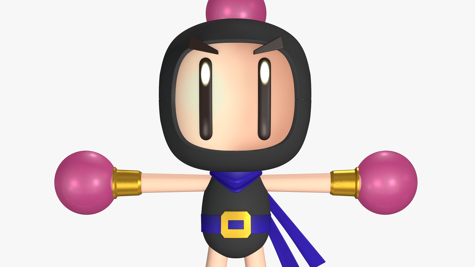 Black Bomberman Smashified Character 8K 3D Model - TurboSquid 2154843