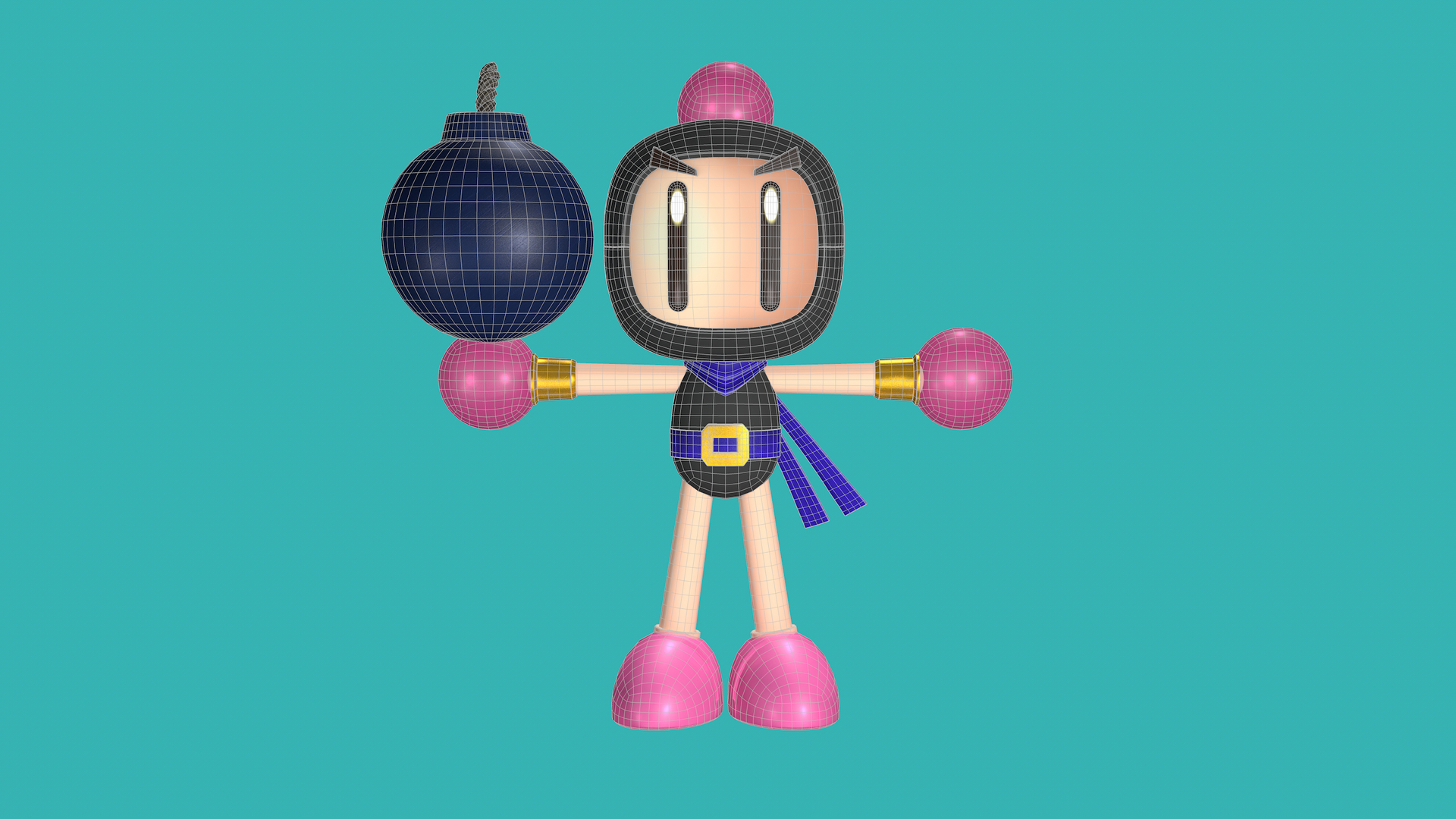 Black Bomberman Smashified Character 8K 3D Model - TurboSquid 2154843