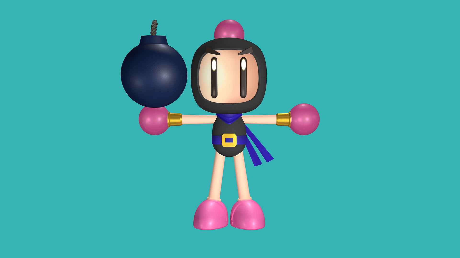 Black Bomberman Smashified Character 8K 3D Model - TurboSquid 2154843