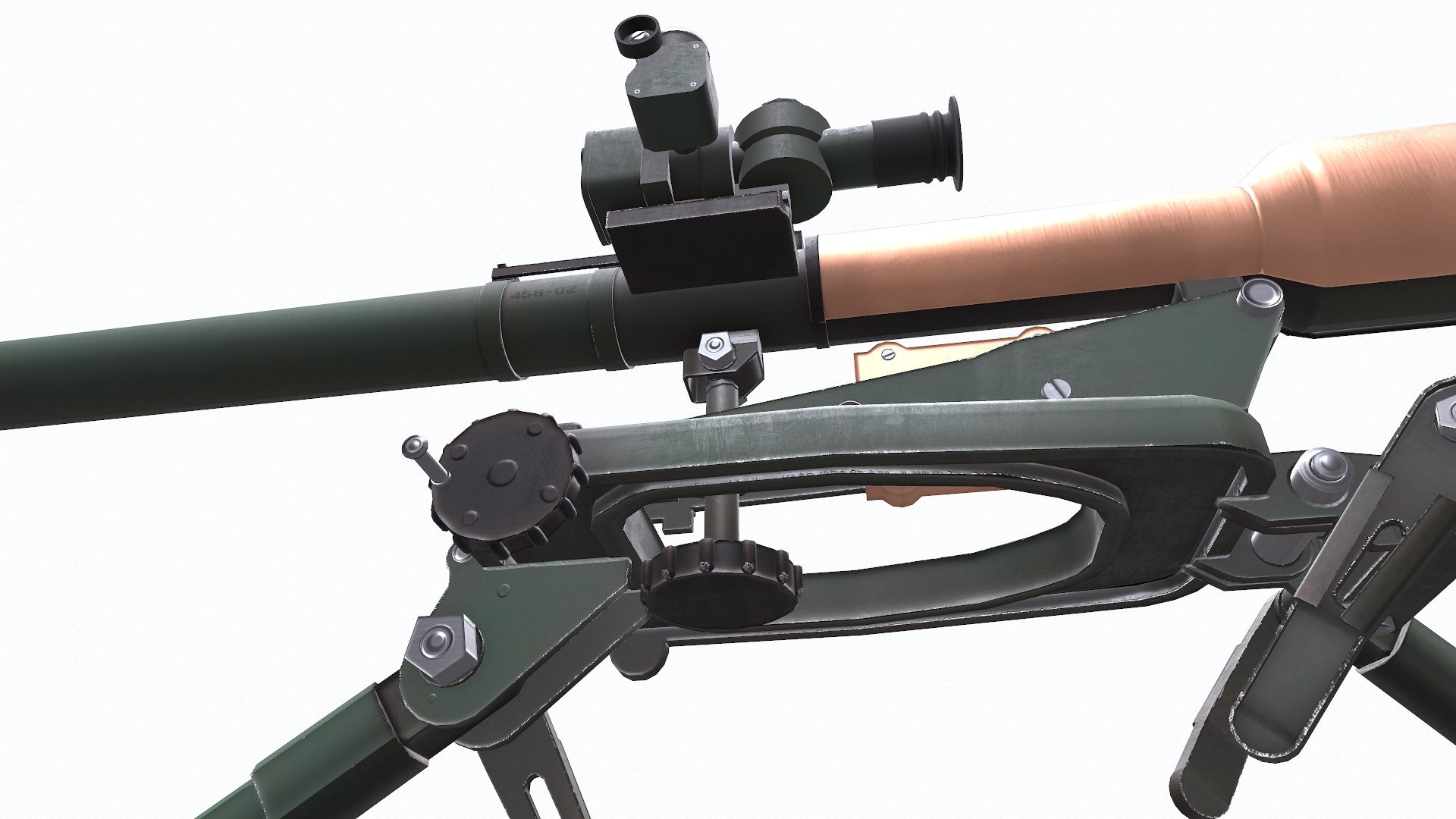 SPG-9 Kopyo Antitank Grenade Launcher Low-poly PBR 3D Model ...