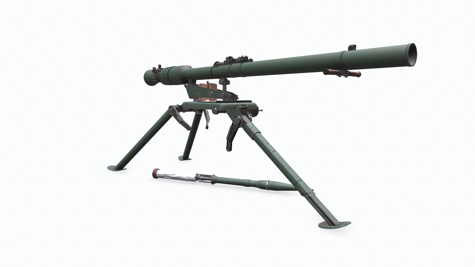 SPG-9 Kopyo Antitank Grenade Launcher Low-poly PBR 3D Model ...