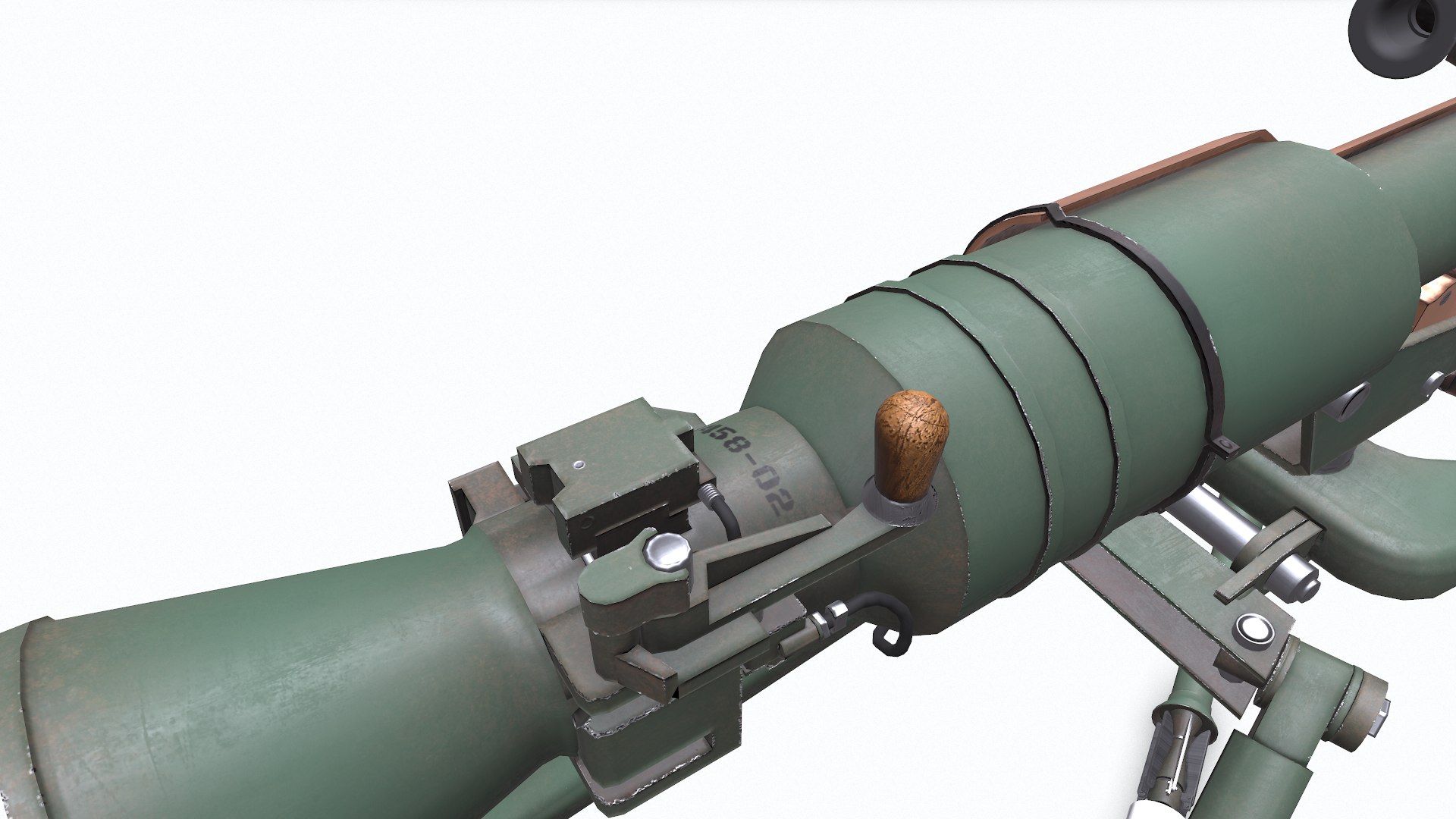 SPG-9 Kopyo Antitank Grenade Launcher Low-poly PBR 3D Model ...