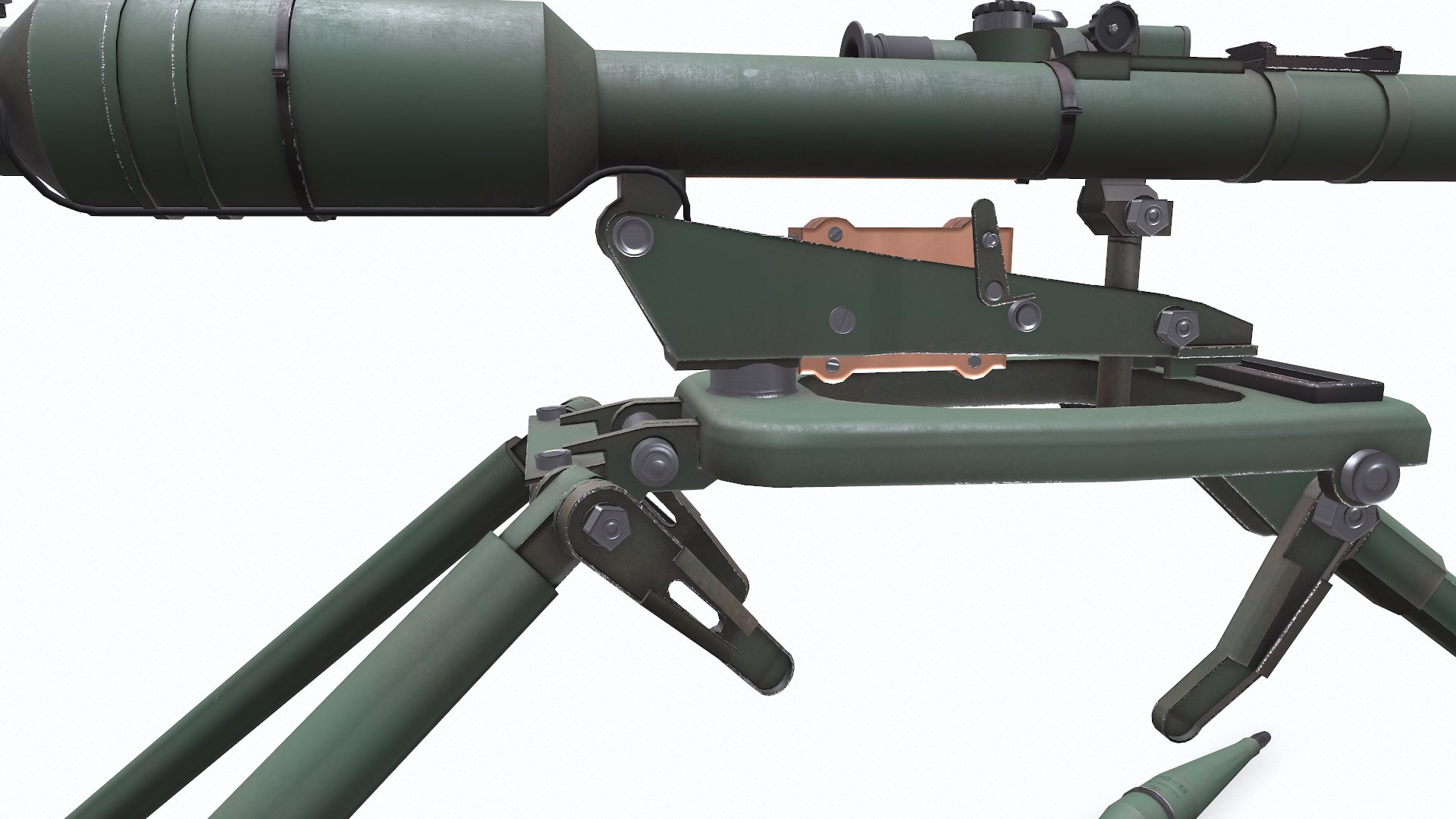 SPG-9 Kopyo Antitank Grenade Launcher Low-poly PBR 3D Model ...