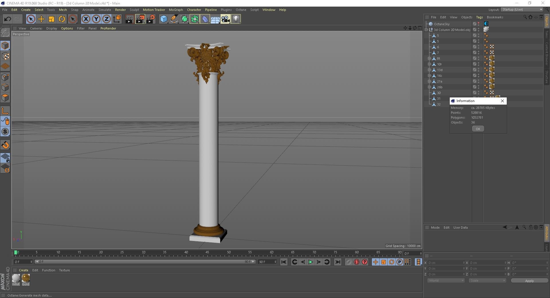 Column architecture 3D model - TurboSquid 1510891