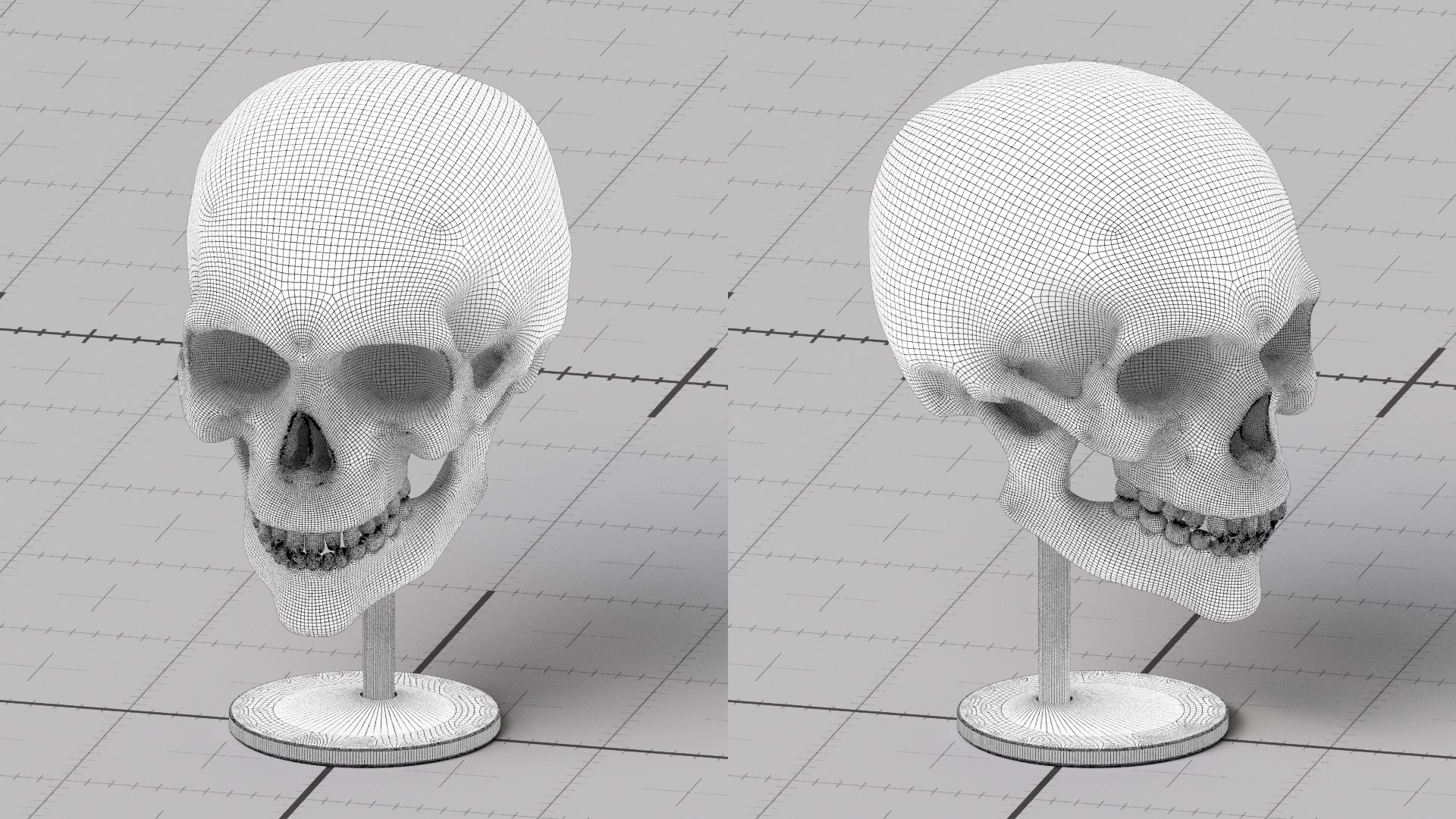 3D Wooden Skull Hat Stand - TurboSquid 2385402