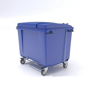 3d plastic waste container model