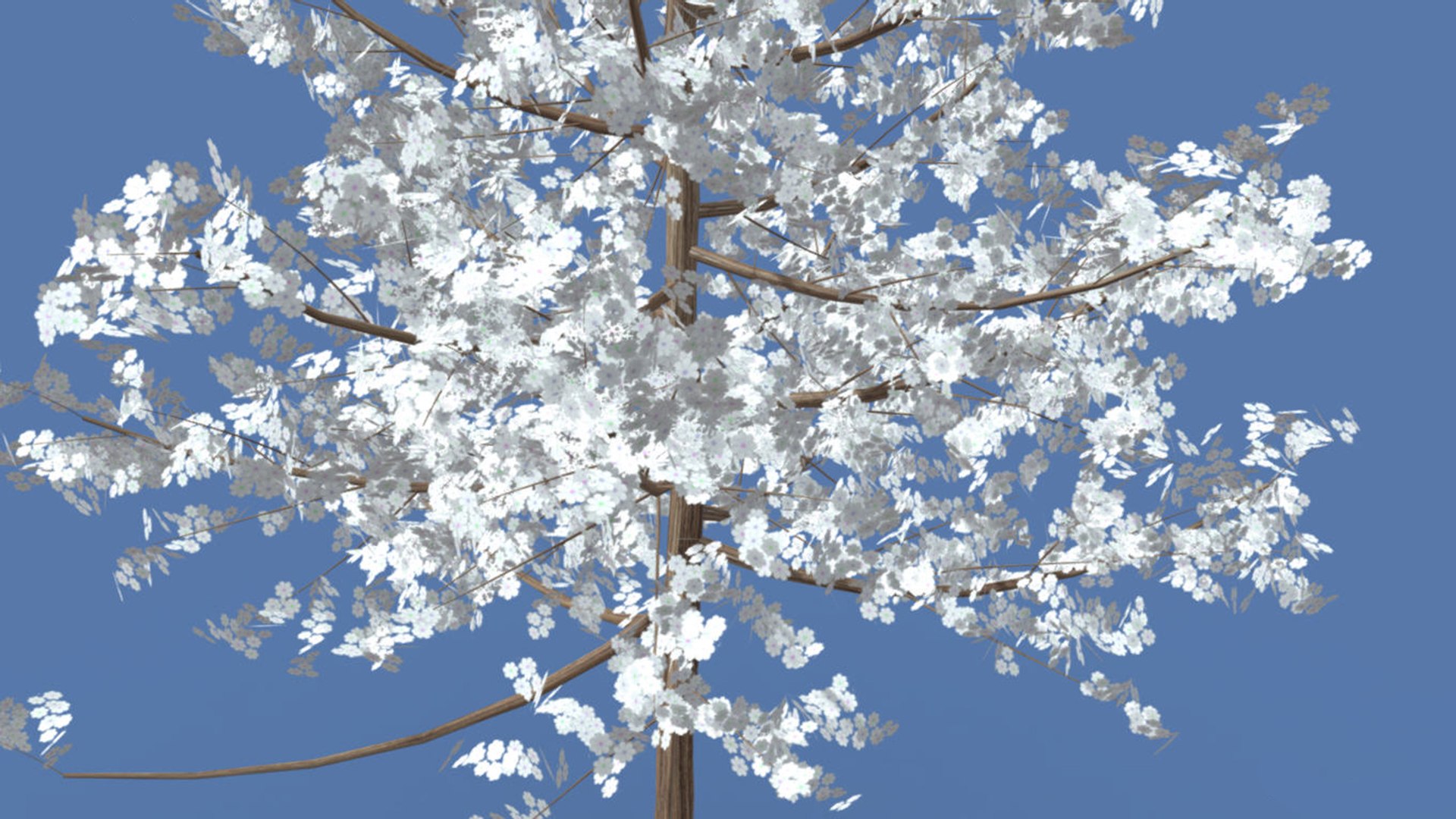 3D Flower Tree White Color - TurboSquid 2244637