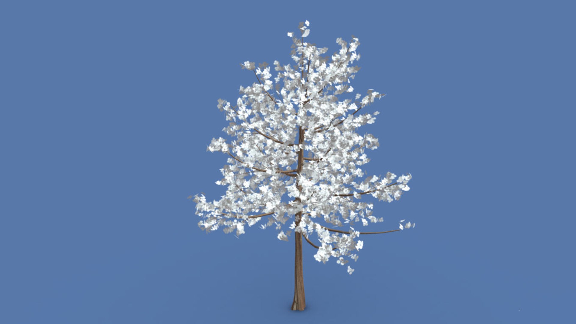 3D Flower Tree White Color - TurboSquid 2244637