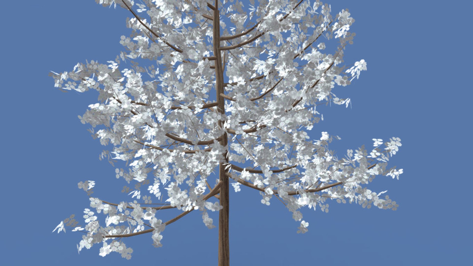 3D Flower Tree White Color - TurboSquid 2244637