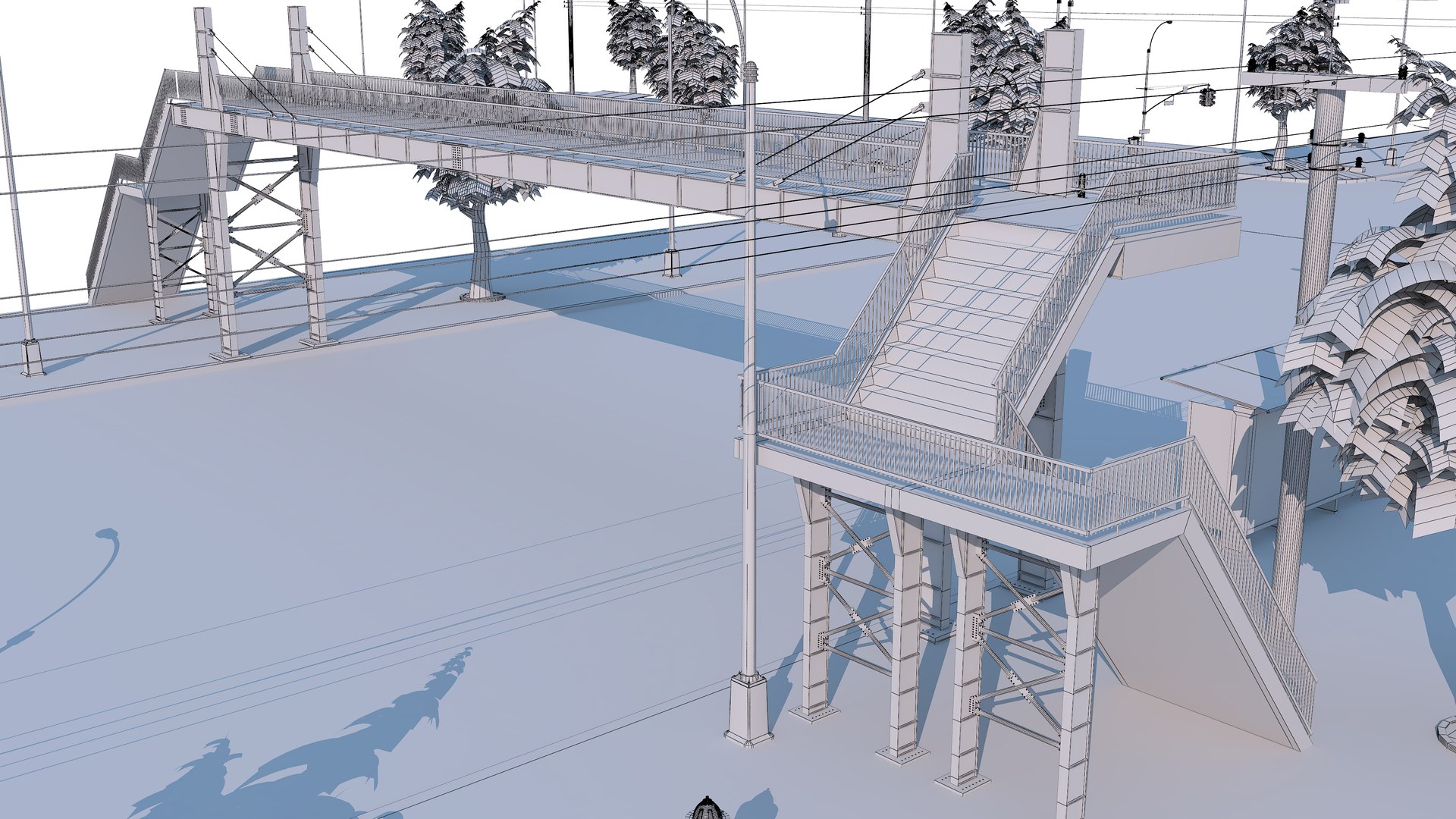 3d City Street Intersection Model Turbosquid 2018099